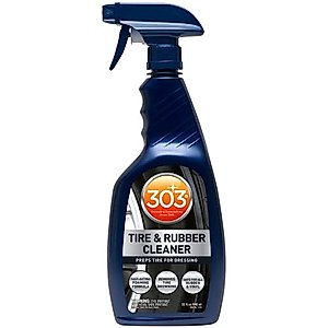 303 Tire and Rubber Cleaner - Preps Tires for Dressing - Fast Acting Foaming Formula - Removes Tire Browning - Safe for All Rubber and Vinyl, 32 fl. oz. (30579CSR)