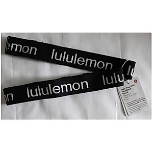 Lululemon Women's Hold Your Own Headband 2-Pack Headbands Athletica (White, Black Lululemon Branding)