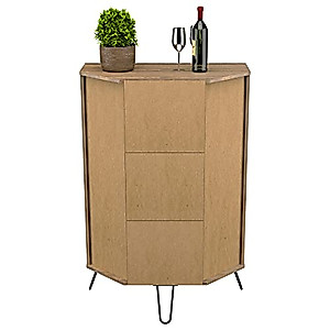 Inval Retro Buffet Corner Storage Cabinet, Amaretto