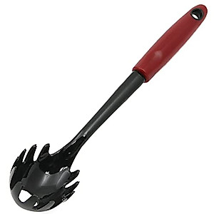 Chef Craft Select Nylon Cooking and Serving Spaghetti or Pasta Fork, 12.5 Inch, Red