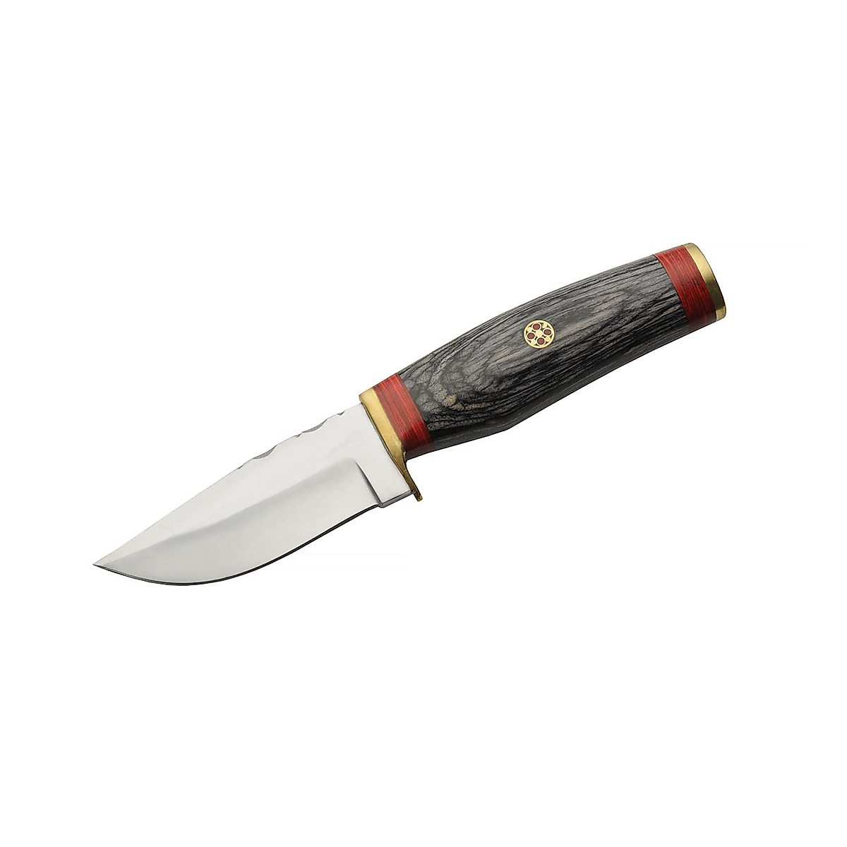 Smoked Mosaic 7.25" Hunting Knife | Stainless Steel Blade | Wood Handle