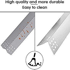 Hisencn Repair Kit for Master Forge 1010037, 1010048 Gas Grill Models, Stainless Steel Burners, Stainless Heat Plates Replacement Parts