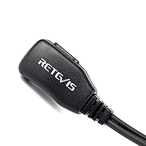 Retevis Two Way Radio Earpiece with Mic 2 Pin, Compatible with Motorola CP100D CP185 CP200 CP200D GP300 GP2000 Mag ONE BRP40 A8 HYT TC610 Two Way Radio, Acoustic Tube Walkie Talkie Earpiece(1 Pack)