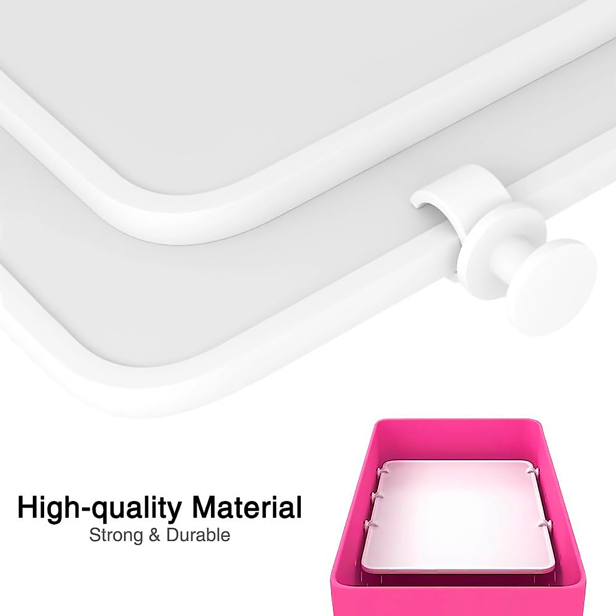 SMART DK 2pcs Divider Tray Compatible with Bogg Bag Divider for Original XL Bogg Bag Accessories Inserts Beach Bag Accessories Suitable for Bogg Bag Organizer Inserts (2-PACK WHITE)