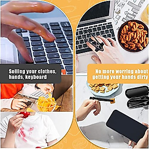 Hysagtek Upgraded Finger Chopsticks for Gamers with Box, Finger Chip Chopsticks, Snacking Chopsticks, Gamer Chopsticks, Gaming Chopsticks, Snack Chopsticks for Hands, Snack Grabber (Black, 3 Pack)