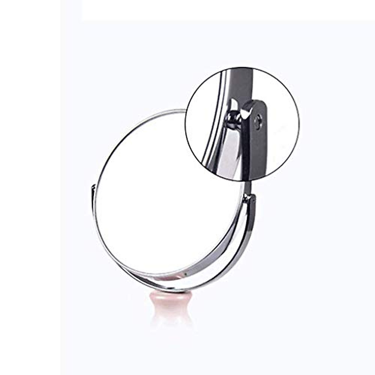 KXA Table Mirror Princess Makeup Mirror Simple Dressing Table 7 Inch High Definition Mirror Double Sided Garden Creative Delicate Mirror Creative Beautiful Beautiful Pastoral, D