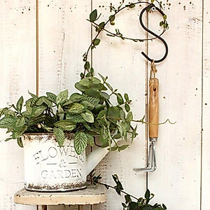 SPADORIVE 50 Pack Black S Hooks Steel S Hanging Hooks Heavy Duty S Hanger Hook Metal Kitchen Pot Rack Hooks Closet Hooks Plants Hooks for Hanging Pot, Pan, Cups