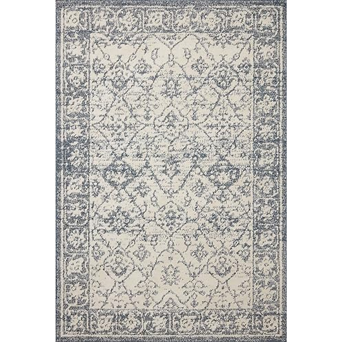 Loloi Magnolia Home by Joanna Gaines x Gigi Ivory/Blue 9'-2" x 13' Area Rug