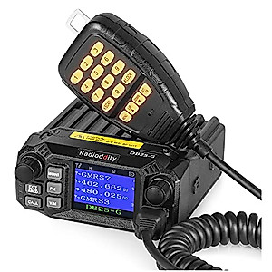 Radioddity DB25-G GMRS Mobile Radio, 25 Watts Two Way Radio Long Range, Quad Watch, GMRS Repeater Capable, with Dual Band Scanning Receiver, for Car Vehicle, Off Road, Overlanding