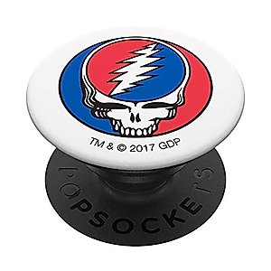Grateful Dead Grateful Dead Steal Your Face PopSockets Stand for Smartphones & Tablets PopSockets PopGrip: Swappable Grip for Phones & Tablets