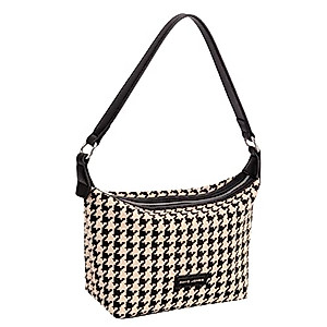 DAVID JONES Women Hobo Shoulder Small Bag Vintage Print Underarm Evening Party Casual Handbag-Black