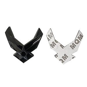US Air Force USAF 3D Metal Badge Wings Emblem Car Stickers Decals Auto Symbol Bumper Stickers for Truck Motorcycle (Black)