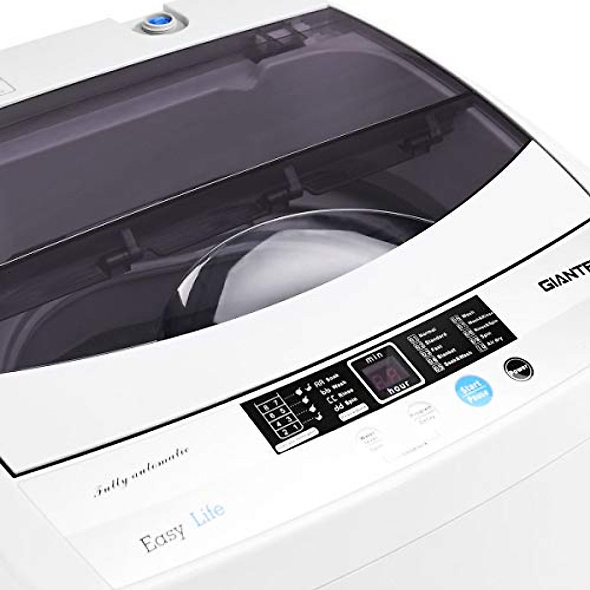 RELAX4LIFE Full-Automatic Washing Machine Portable Washer 9.92 lbs Capacity with 10 Programs & 8 Water Levels, Child Lock and Imbalance Adjustment Compact Laundry Washer for Dorm, Apartment, RVs