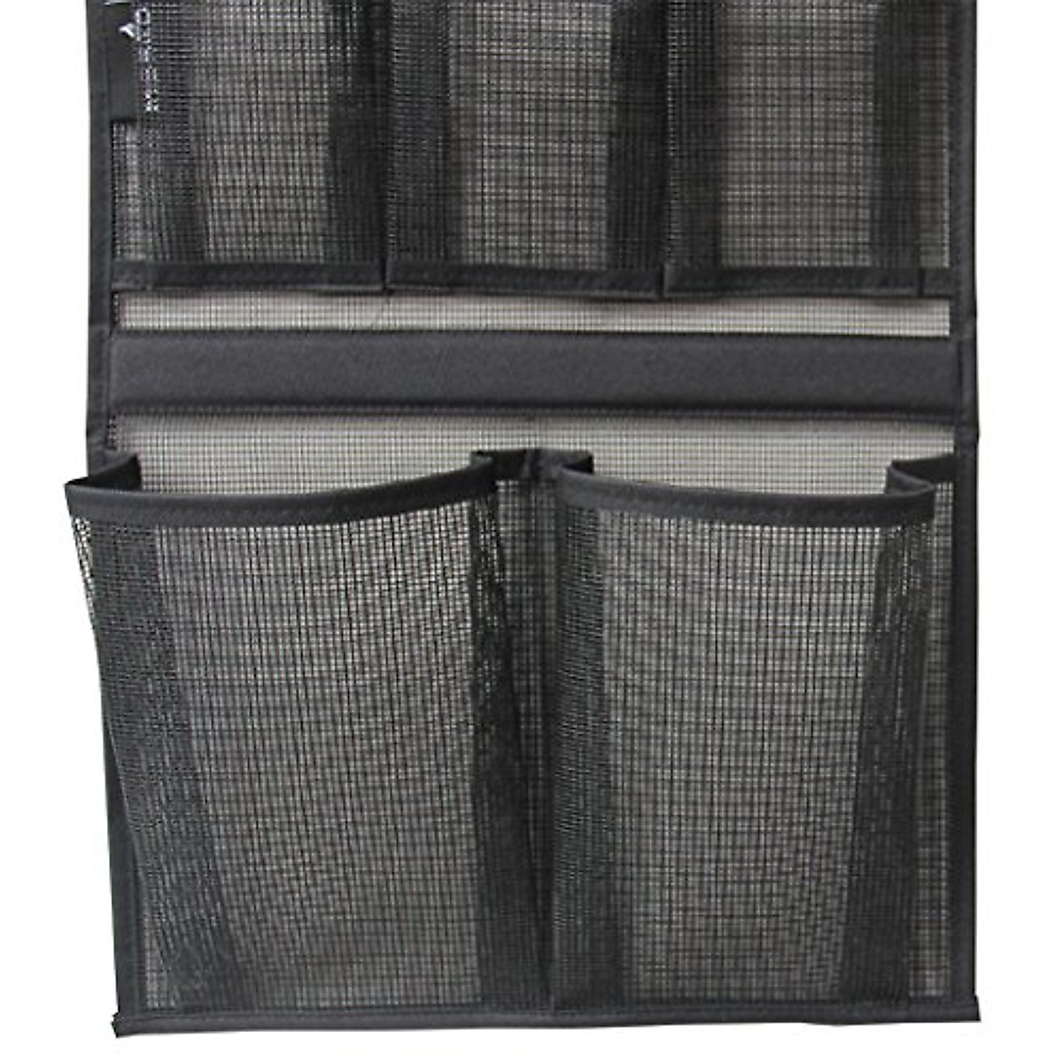 MISSLO Shower Caddy Organizer 5 Pockets + Mesh Hanging Shower Caddy with Rotatable Hanger (Black)