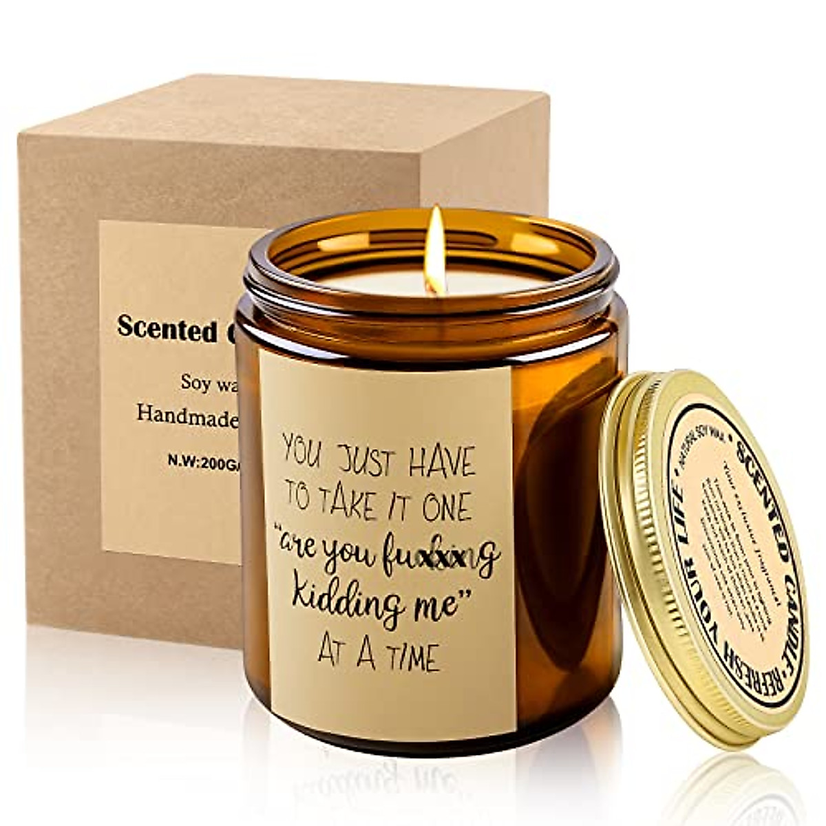 MOVNO Scented Candles(9 Oz) - Funny Gifts for Women, Men - Best Friend, Friendship Gifts, Coworker Gifts for Women - Relaxing, Birthday Gifts for Women, Men, Friends, Husband, Wife, Mom, Sister