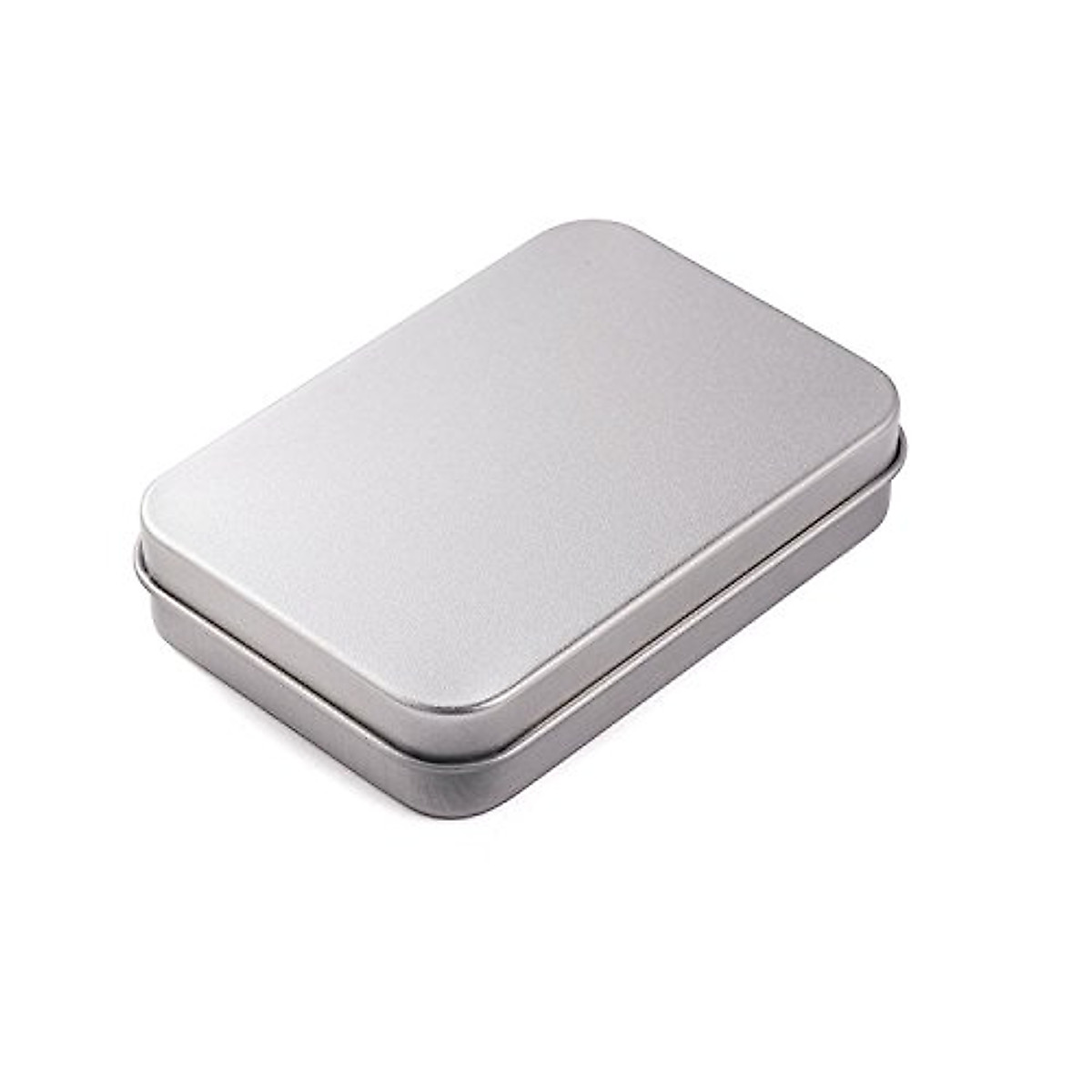 AKOAK 4 Pieces 4.5 x 3.3 x 0.86 Inch Basic Necessities Rectangular Empty Tin Boxes, Portable Box Containers for Home Storage or First Aid Kit