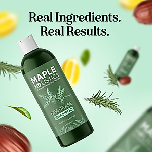 Clarifying Shampoo for Build Up and Oily Hair - Deep Cleansing Shampoo with Rosemary - Refreshing Lemon for Greasy Hair & Jojoba Oil for Scalp Cleanser - Anti Residue Shampoo for Healthy Scalp - 8 Oz