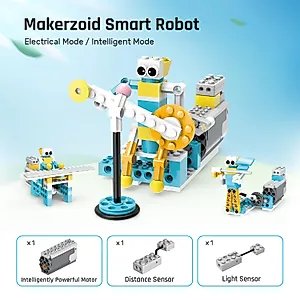 Makerzoid Smart Robot,72-in-1 STEM Educational Toy, Electronic Building Robot Toy, Robotics Kit, Learning Kit, Logical Training Kit, DIY Robot Building Kit for Kids, Boys and Girls Ages 6+