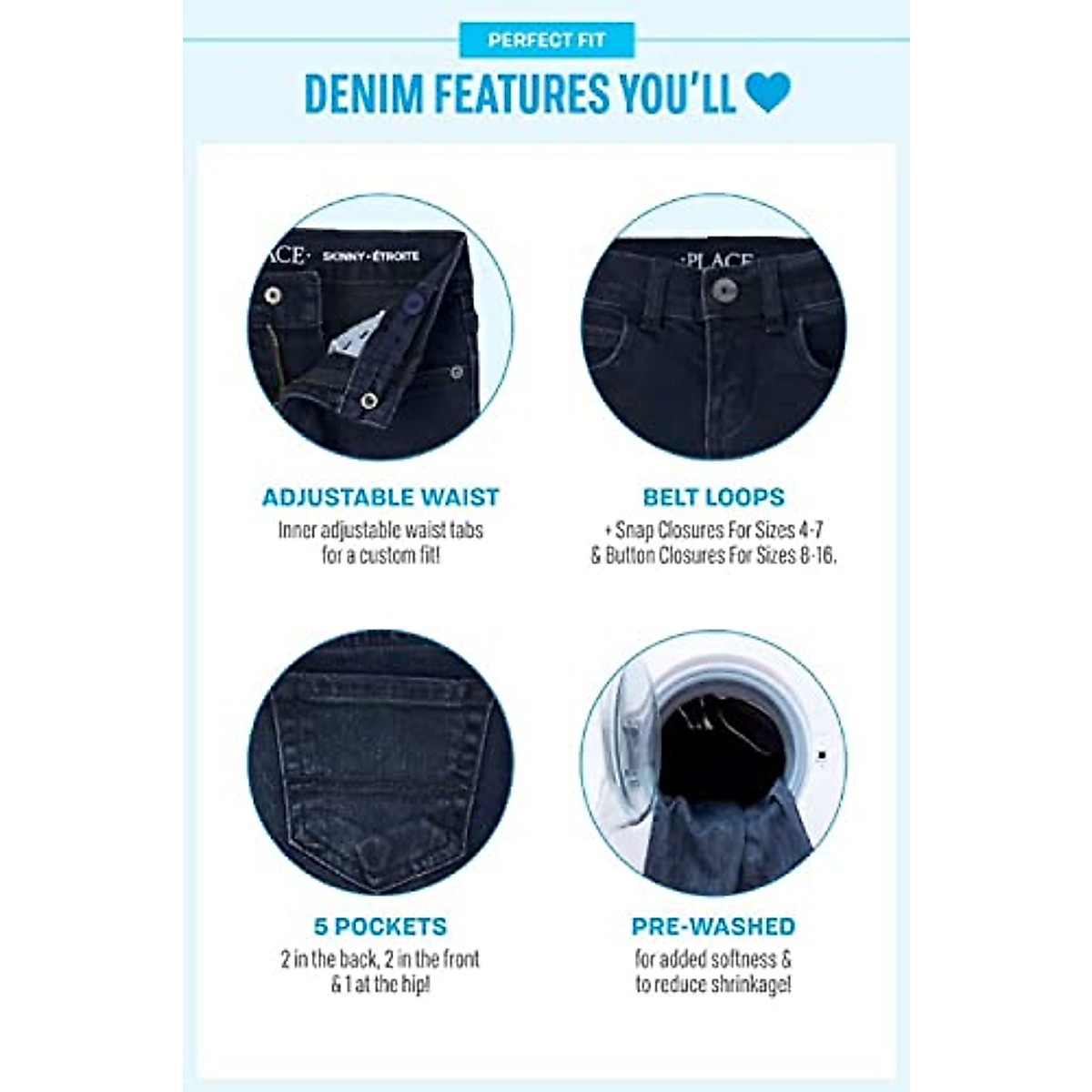 The Children's Place Girls Super Skinny Jeans,Victory Blue Wash Single,6X/7