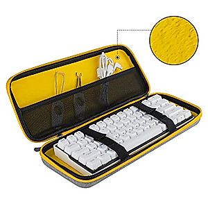 KEMOVE 61 Key Keyboard Case Hard EVA Keyboard Sleeve Travel Case Protective Pouch, Mechanical Keyboard Storage Carrying Case Compatible with 60% Gaming Keyboard