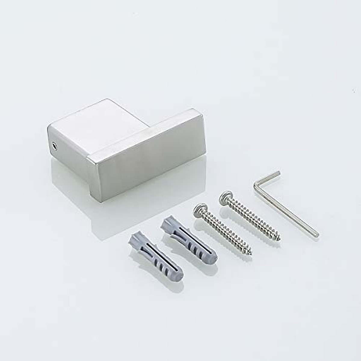 RANDOM Brushed Towel Hooks Bathroom Hardware Accessories Robe/Coat Hook SUS 304 Stainless Steel Clothes Hook for Bath Kitchen Contemporary Hotel Style Wall Mounted Hook 2 Pack.