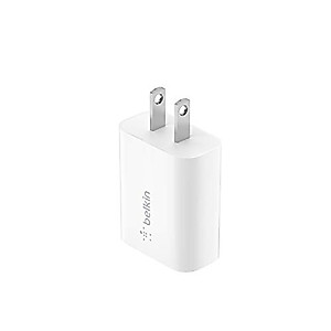 Belkin Quick Charge Charger (Qualcomm Quick Charge 3.0 Charger, USB Charger for Quick Charge Devices, Note9, S9, S8, S7, S6, More) USB Wall Charger, White, WCA001dqWH