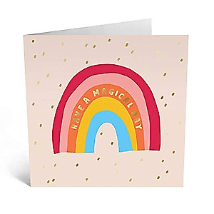 CENTRAL 23 - Cute & Quirky Birthday Card - “Magical Day” - For Him Her Men Women Brother Sister Brother Mom Dad Best Friend Kids - Comes With Fun Stickers