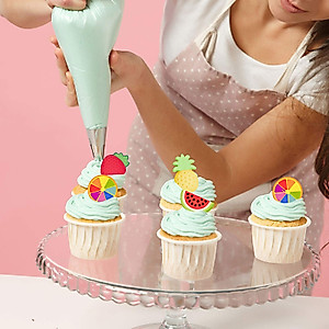 Whaline 4 Pack Fruit Shaped Silicone Mold Pineapple Orange Watermelon Strawberry Chocolate Candy Baking Mould 3D Summer Fruit Ice Mold for DIY Jelly Fondant Soap Gummy Cake Cupcake Topper Decoration