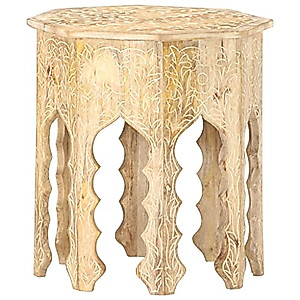 QJBSAVVA Side Table Ø18.9 Solid Mango Wood,Large Space Dresser Entry Tables Narrow end Table Couch Table Suitable for Home, Office, Bedroom, Meeting Room
