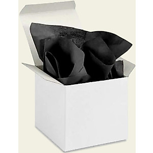 Tissue Paper Printed Designs and Matching Solid Tissue for Coordinating Gift Wrapping 24 Sheets 20" X 30" (Music Black)