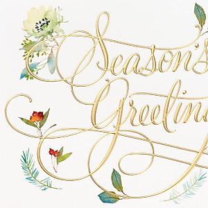 Hallmark Boxed Holiday Cards, Floral Season's Greetings (40 Cards with Envelopes)