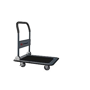 TITANT Push Cart Dolly - Foldable Cart with Wheels (330 lbs Weight Capacity) Dolly Cart with 360° Swivel Braked Wheels - Foldable Platform Hand Truck for Easy Storage