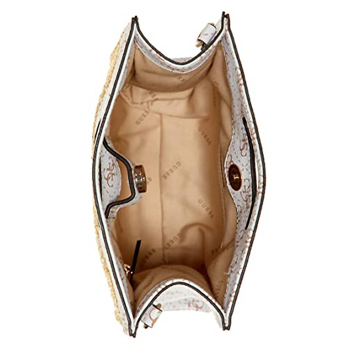 GUESS US Kasinta Raffia Mini Cutout Tote