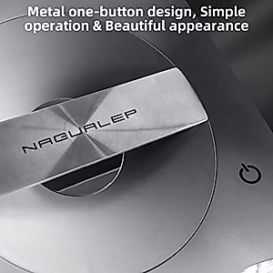 NAGUALEP Smart Waste Kitchen Composter, Compost Bin Kitchen, Electric Composter with Single Button Design, Auto Food Cycler with 2.5L Teflon & Drying Filter, Secure Open Lock, Metallic Grey