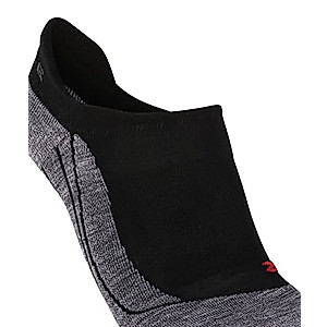 FALKE Women's TK5 Wander Invisible Hiking Socks, No Show, Light Padding, Athletic, Breathable Quick Dry, Merino Wool, Black (Black-Mix 3010), 5-6, 1 Pair