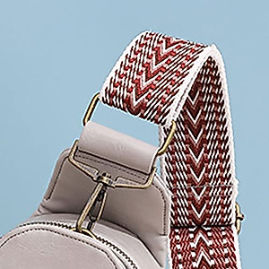 Women Chest Bag Sling Bag Crossbody Leather Backpack Ladies Shopping Trip Fashion Fabric Shoulder Straps Multiple Pockets