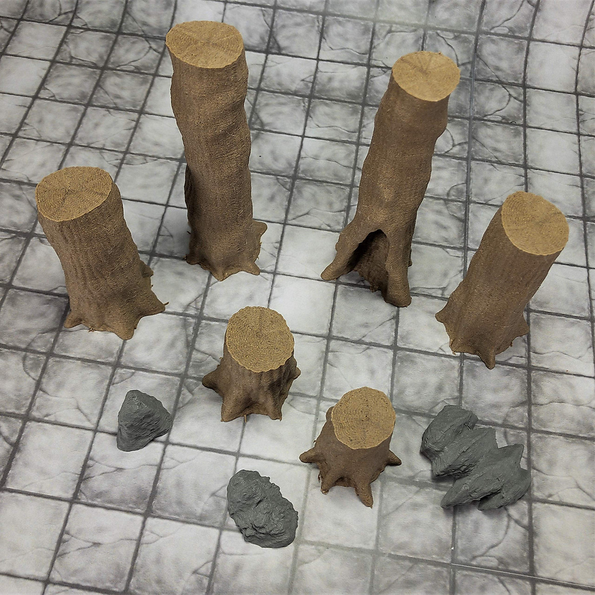 Extruded Gaming Chestnut Trees #3 Tabletop RPG Set