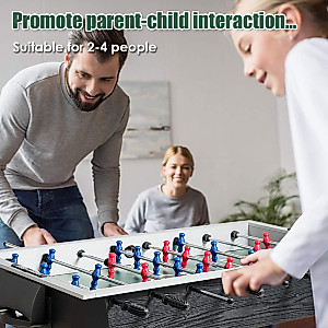 Giantex Foosball Table, Wooden Soccer Table Game w/Footballs, Suit for 4 Players, Competition Size Table Football for Kids, Adults, Football Table for Game Room, Arcades (48 inch, Black)