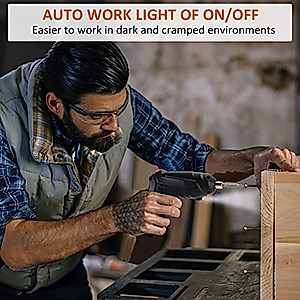 AZFUNN Electric Screwdriver Kit with Pivoting Handle, Rechargeable 4.2V Cordless Drill Set Power Tools with 46 Pieces Screwdriver Bits, 3.5Nm Screw Gun, LED Light, Flexible Shaft