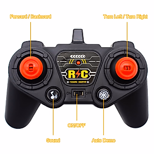 Fistone RC Semi Truck with Trailer, 1:24 RC Semi-Trailer Engineering Tractor with Sound and Lights, 2.4Ghz Remote Control Flatbed Truck with Road Roller Toys, Construction Vehicles Toy for Boys