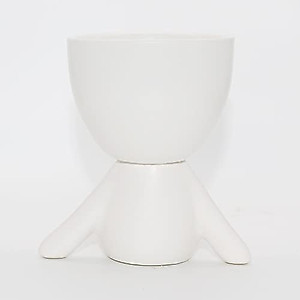 SvaTao Cute Humanoid Ceramic Doll Flower Pot Decorative Pot,Succulent Flower Cactus Bonsai Planter Pots Container Creat Design for Flower Shops, Home Office Decor, Cafes, Wedding Venues, etc