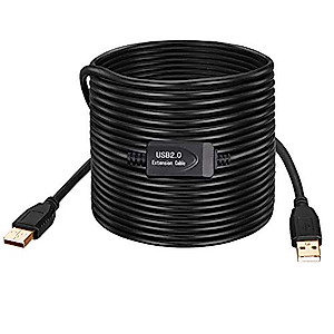 USB A to A Male Cable 30Ft,Tan QY USB to USB Cable USB Male to Male Cable Double End USB Cord with Gold-Plated Connector for Hard Drive Enclosures, Printers, Modems, Cameras(10M/30Ft)