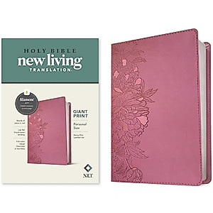 NLT Personal Size Giant Print Bible, Filament-Enabled Edition (LeatherLike, Peony Pink, Red Letter): Includes Free Access to the Filament Bible App ... Notes, Devotionals, Worship Music, and Video