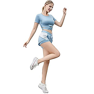 Inmarces Workout Sets for Women 5 PCS Yoga Outfits Activewear Tracksuit Sets