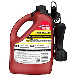 Raid MAX Perimeter Protection, 1 Gallon, Indoor & Outdoor Insecticide Spray with Reusable Electric Sprayer