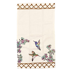 Sonoran Souvenirs Kitsch Kitchen Hummingbird Tea Towel (16" x 28") Absorbent 100% Cotton Dish Towel with a Loop