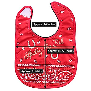 4Rodeo Western Bandana Spilly The Kid Baby Infant Bib (Red)