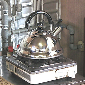 Quickone Takei Energy-Saving Fuefuki Whistle Kettle, 2.5 L, Silver