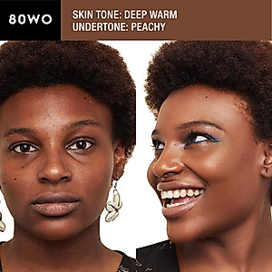 Urban Decay Stay Naked Weightless Liquid Foundation (80WO - Deep Warm - Peach Undertone), Waterproof Face Makeup, Buildable Medium Coverage with No Caking, Real-Skin Matte Finish - 1 fl oz