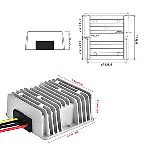 DC 24V Buck Module to 19V 5A Voltage Reducer Converter Waterproof DC/DC Buck Transformer Power Regulator